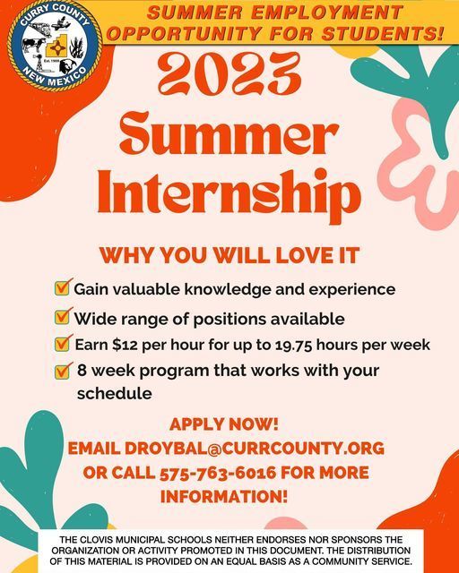 Student Employment Opportunity - 2023 Paid Summer Internships are ...